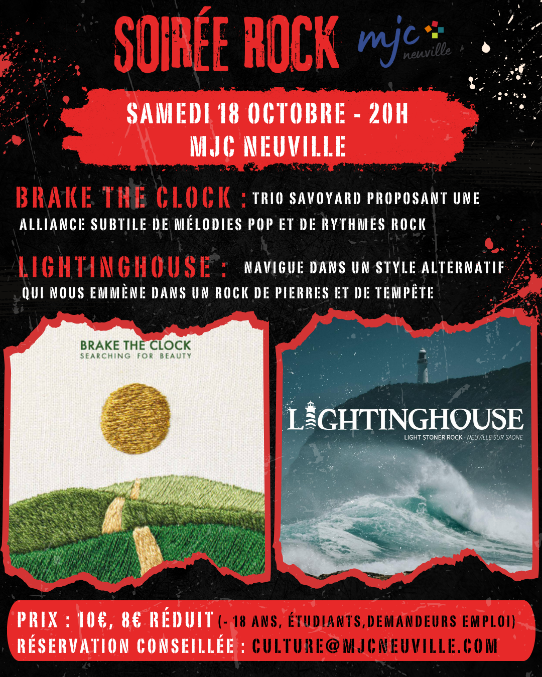 Soirée Rock n Pop avec Brake the Clock et Lightinghouse - Neuville-sur ...