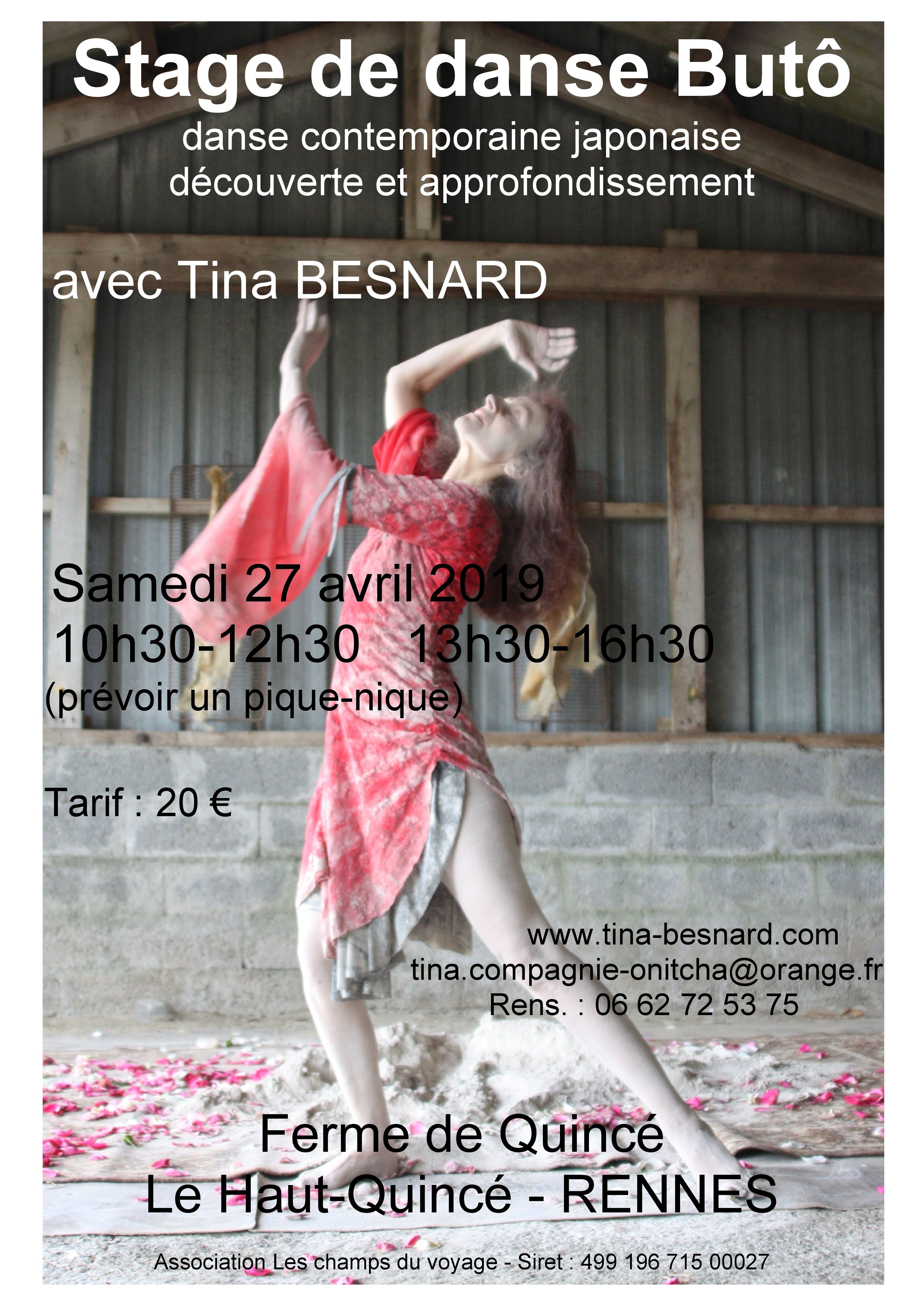 Stage de danse Butô (Butoh) - Saint-Grégoire - (35760) - sam. 27 avril 19